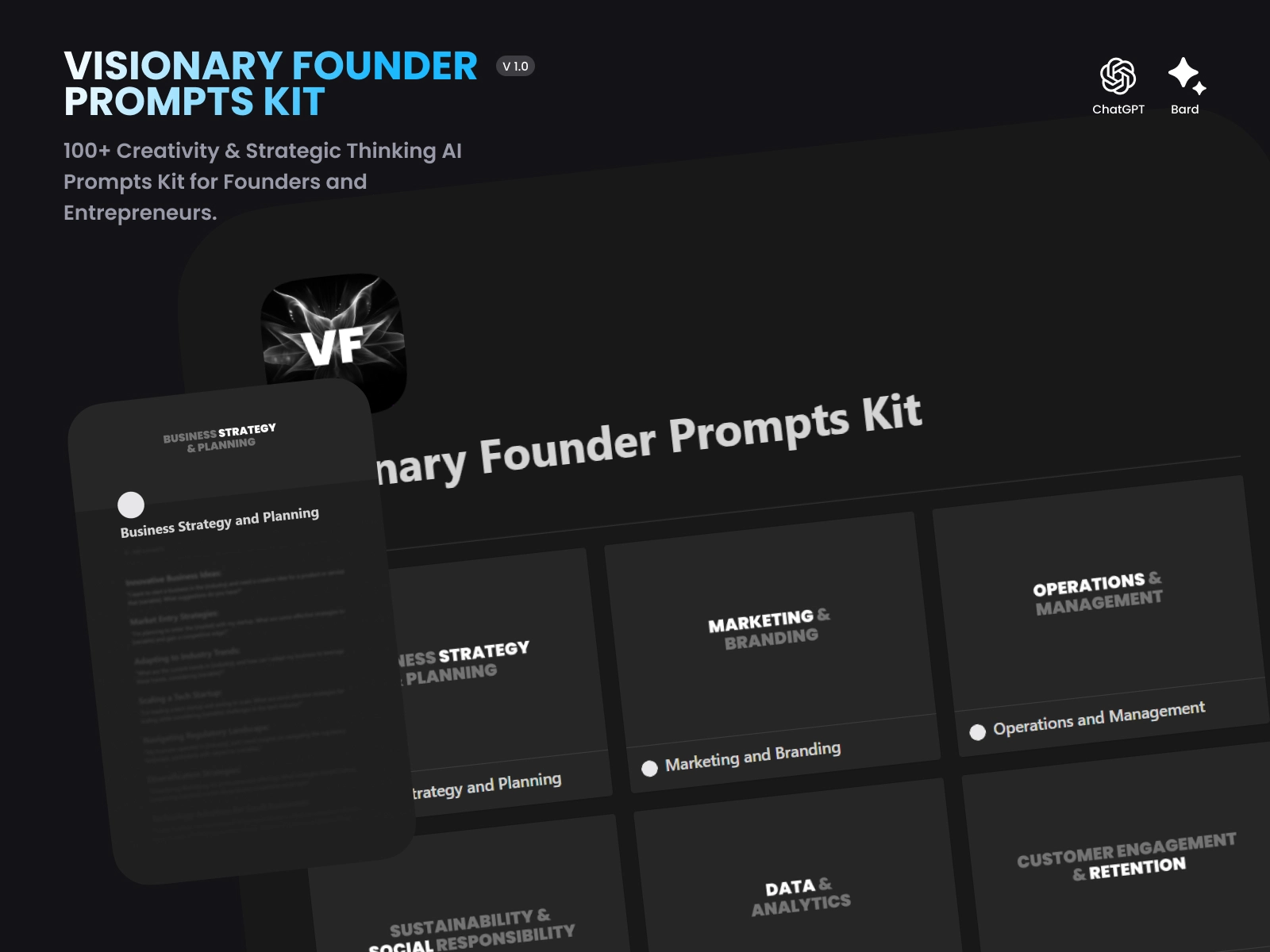 Visionary Founder - 100+ Creativity & Strategic Thinking AI Prompts Kit ...